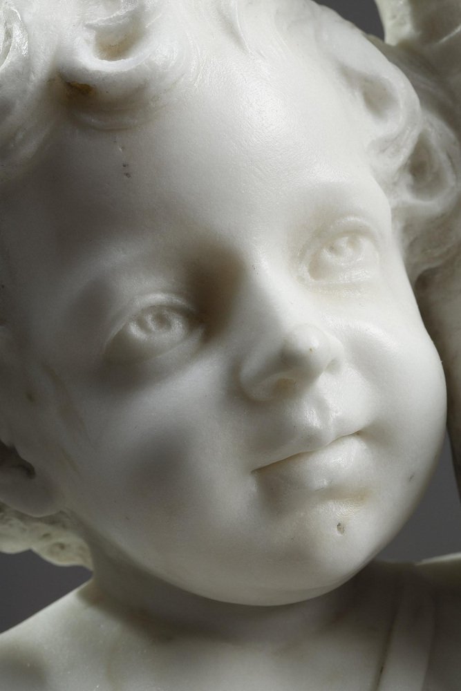 Late 19th Century Carrara Marble Putti Sculptures, Set of 2 for sale at ...