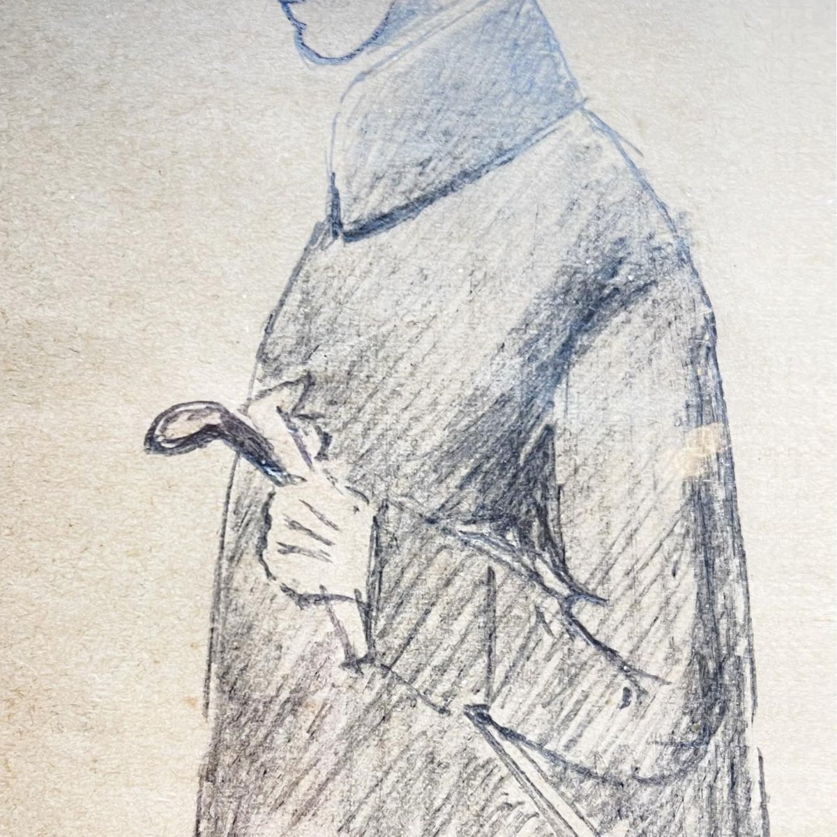 Italian Artist, Man, 1900s, Pencil Drawing on Paper, Framed for sale at ...