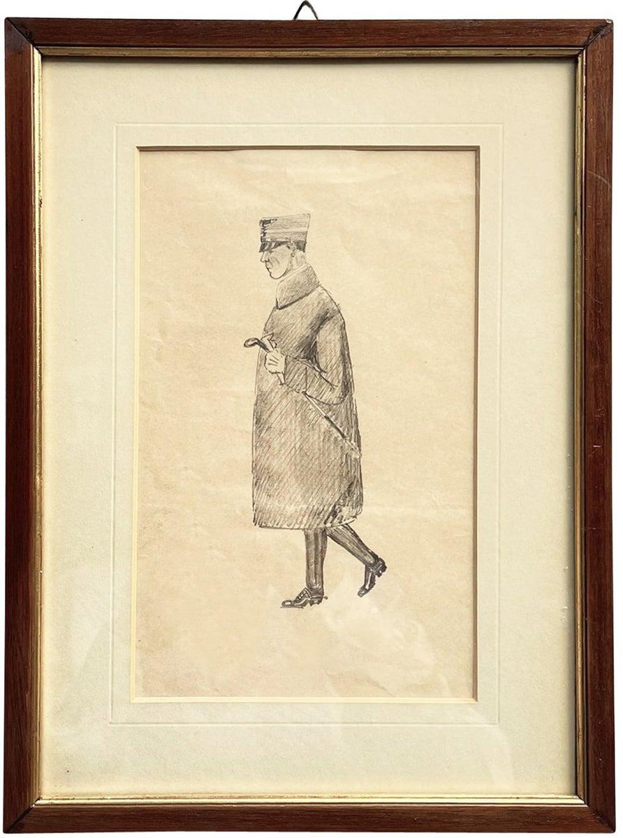 Italian Artist, Man, 1900s, Pencil Drawing on Paper, Framed for sale at ...