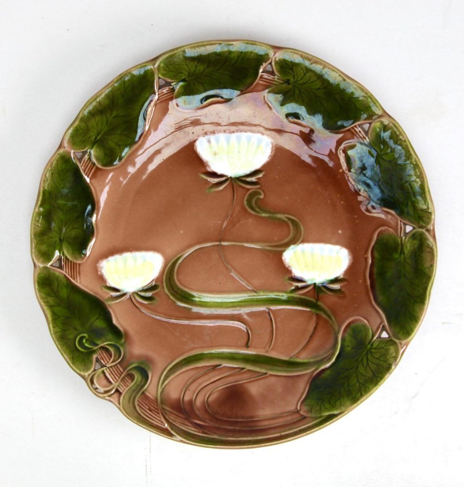 Art Nouveau Seerose Majolika Service von Villeroy & Boch für Schramberg ...