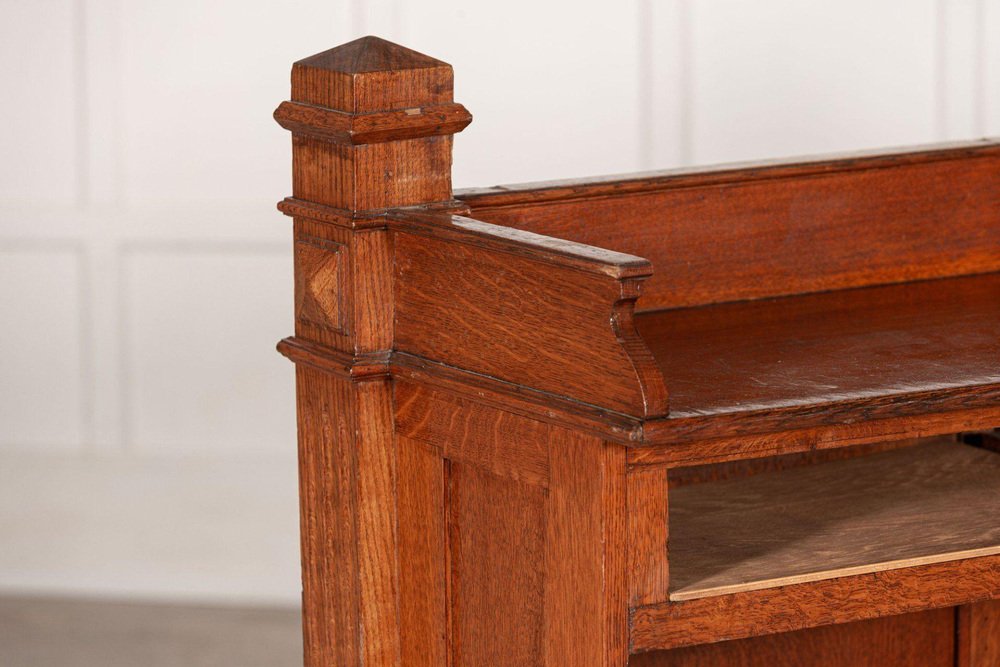 Antiker französischer Bankschalter aus Eiche, 1880 bei Pamono kaufen
