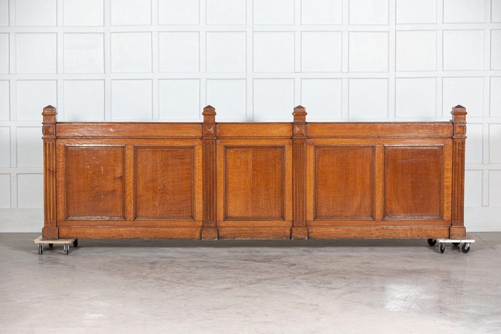 Antiker französischer Bankschalter aus Eiche, 1880 bei Pamono kaufen