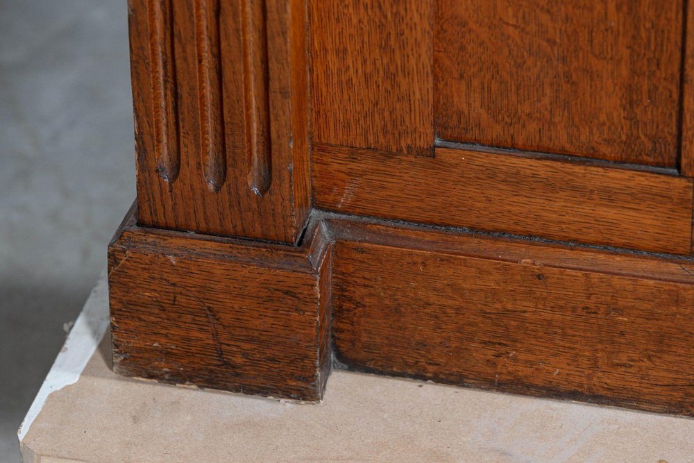 Antique French Bank Counter in Oak, 1880 for sale at Pamono