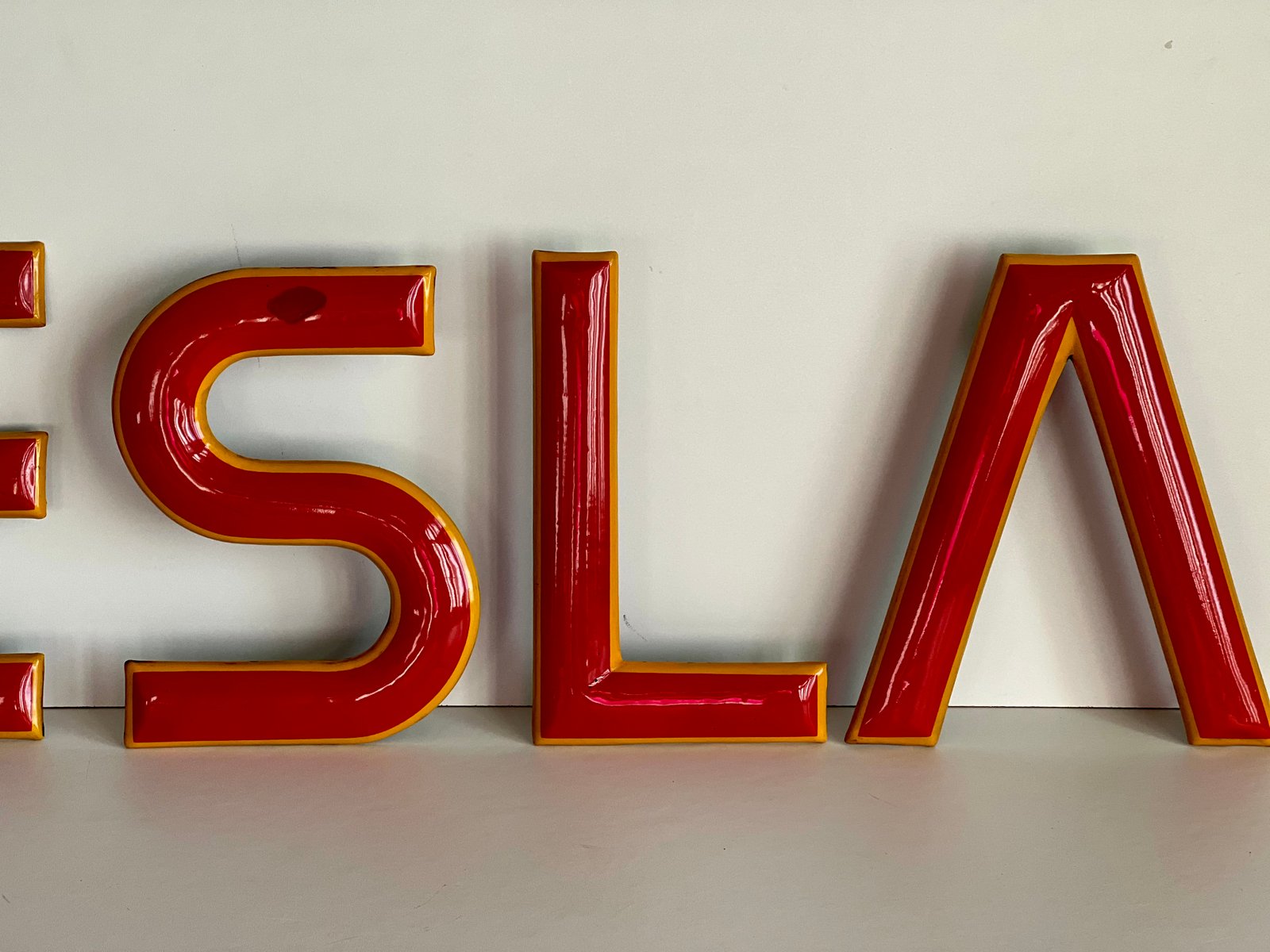 Industrial Letter Sign from Tesla, Set of 5 for sale at Pamono