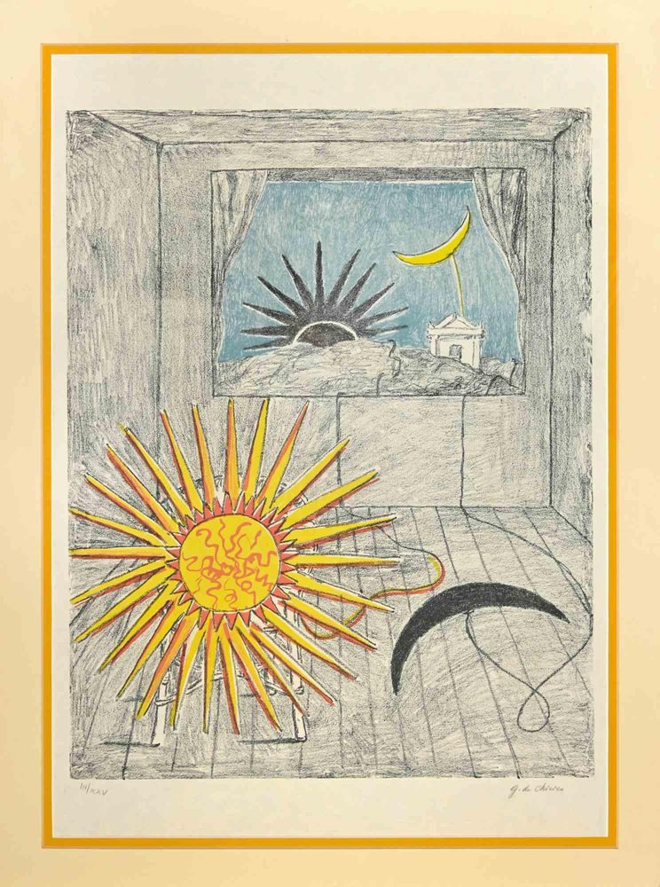 Giorgio De Chirico, The Sun and the Moon in a Room, Lithographie, 1969 ...