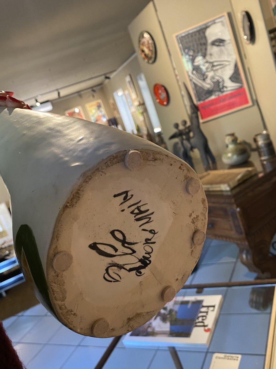 Large Pitcher with Leaf Decoration for sale at Pamono
