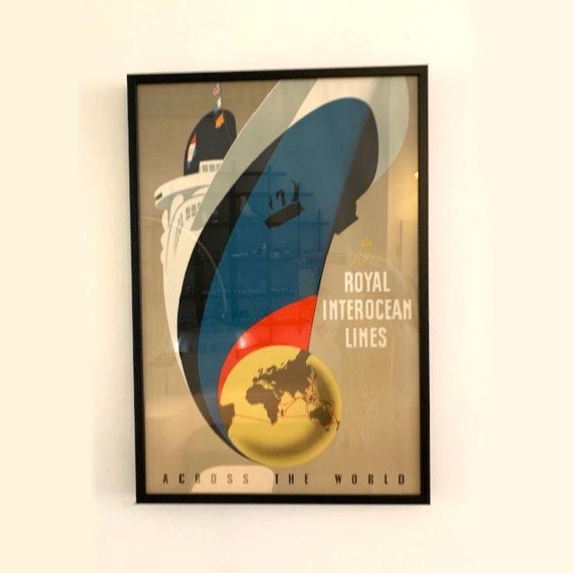 Royal Interocean Lines Poster by Reyn Dirksen, Netherlands, 1955 for ...