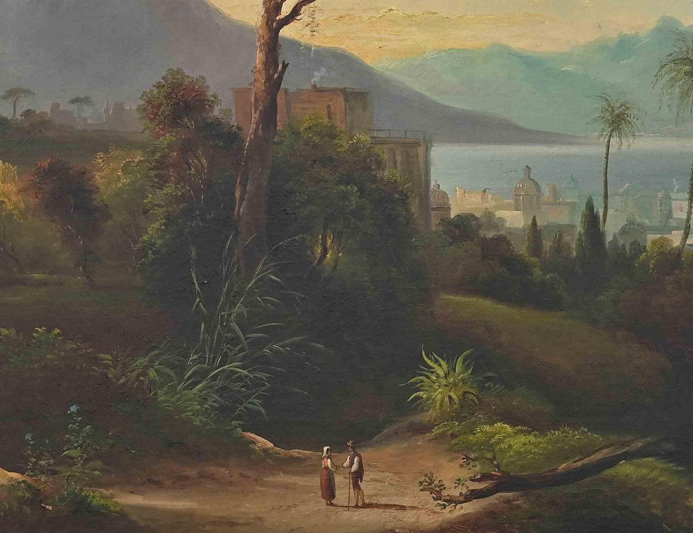 Da Camillo De Vito, Veduta del Golfo di Napoli da Capodimonte, Olio su ...