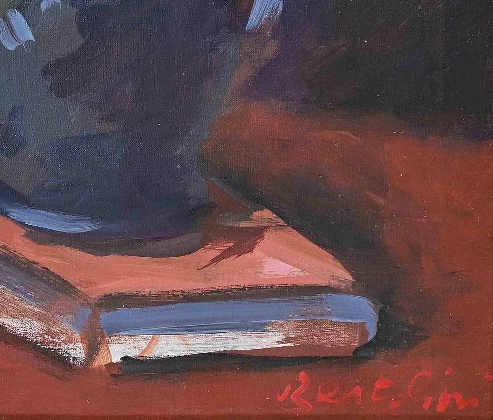 Giuseppe Bertolini, Stillleben mit Blumenvase, Öl auf Leinwand, 1970er ...