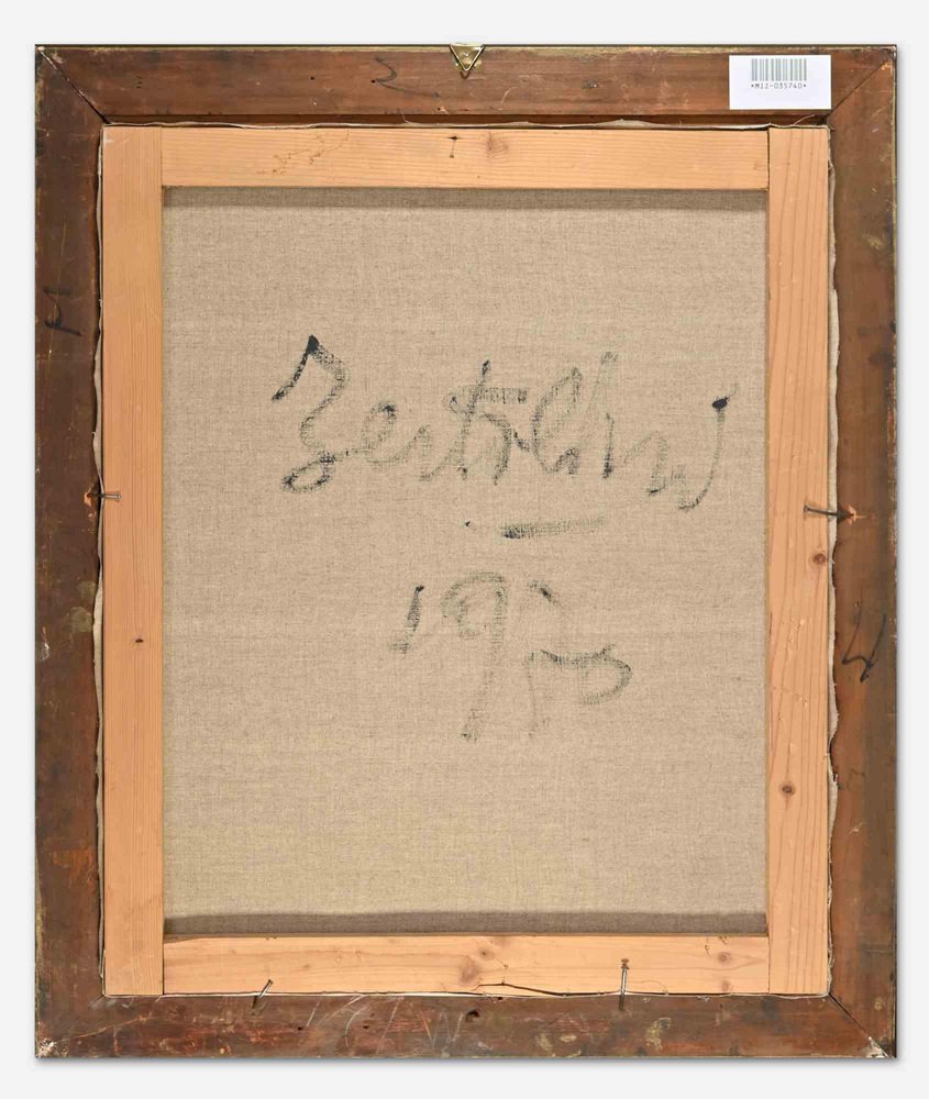 Giuseppe Bertolini, Still Life with Vase of Flowers, Oil on Canvas, 1970s for sale at Pamono