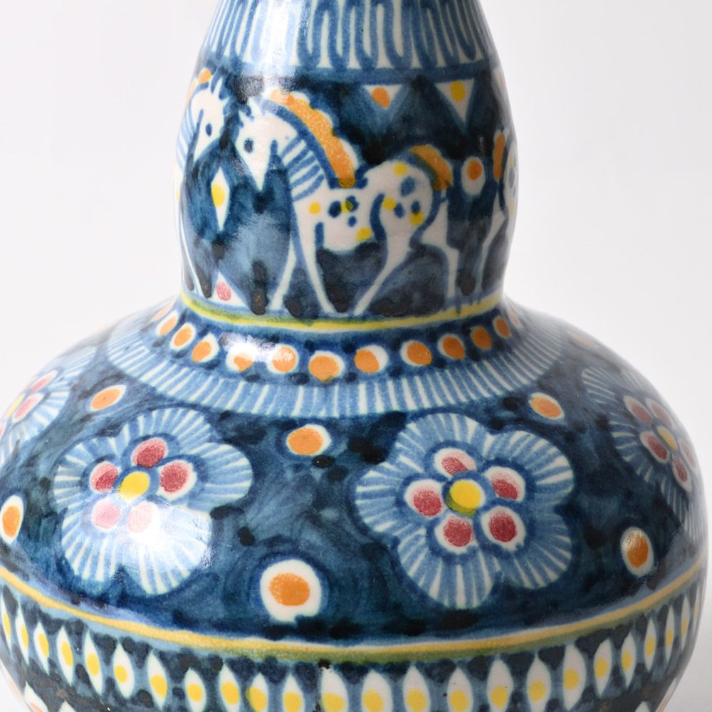 Italian Hand-Painted Vase by Vincenzo Pinto, 1960s for sale at Pamono