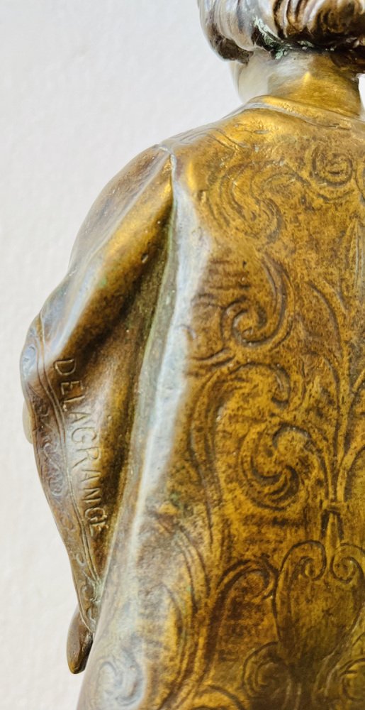 Léon Noel Delagrange, Page Figure on Base, 1900, Bronze for sale at Pamono