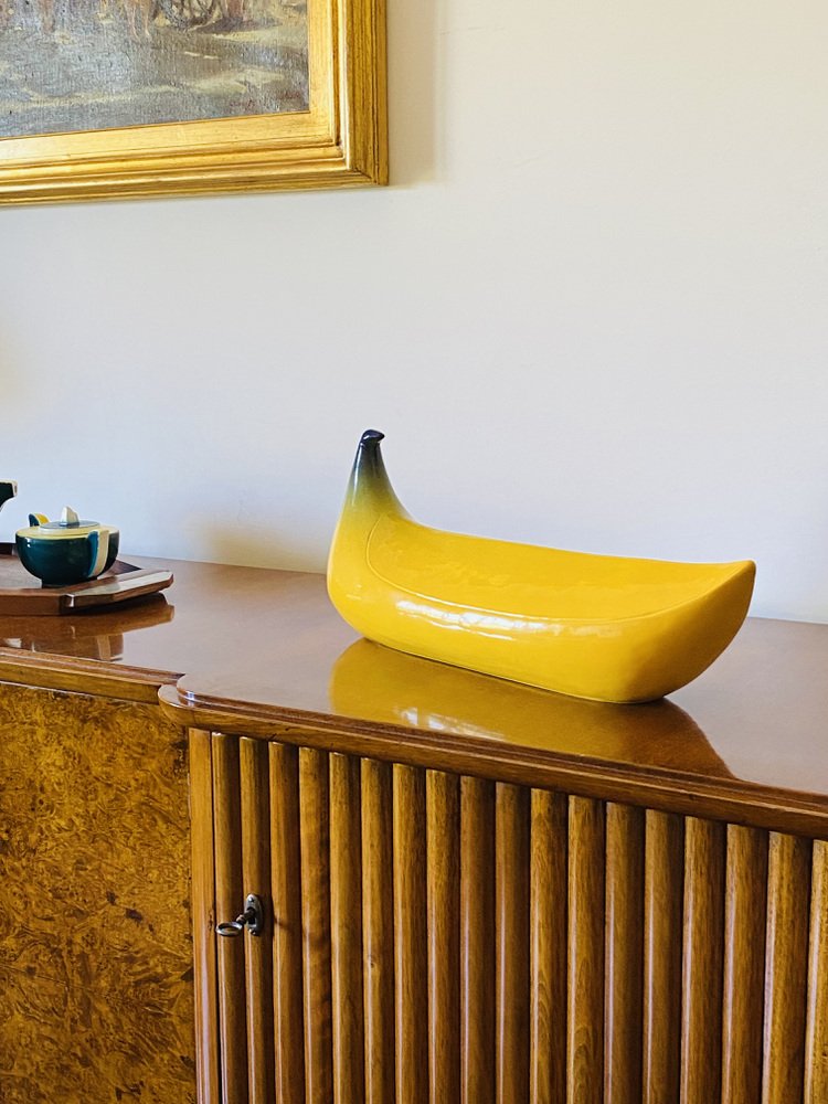 Yellow Ceramic Banana Sculpture from Zanolli Nove Italy, 1970s for sale ...