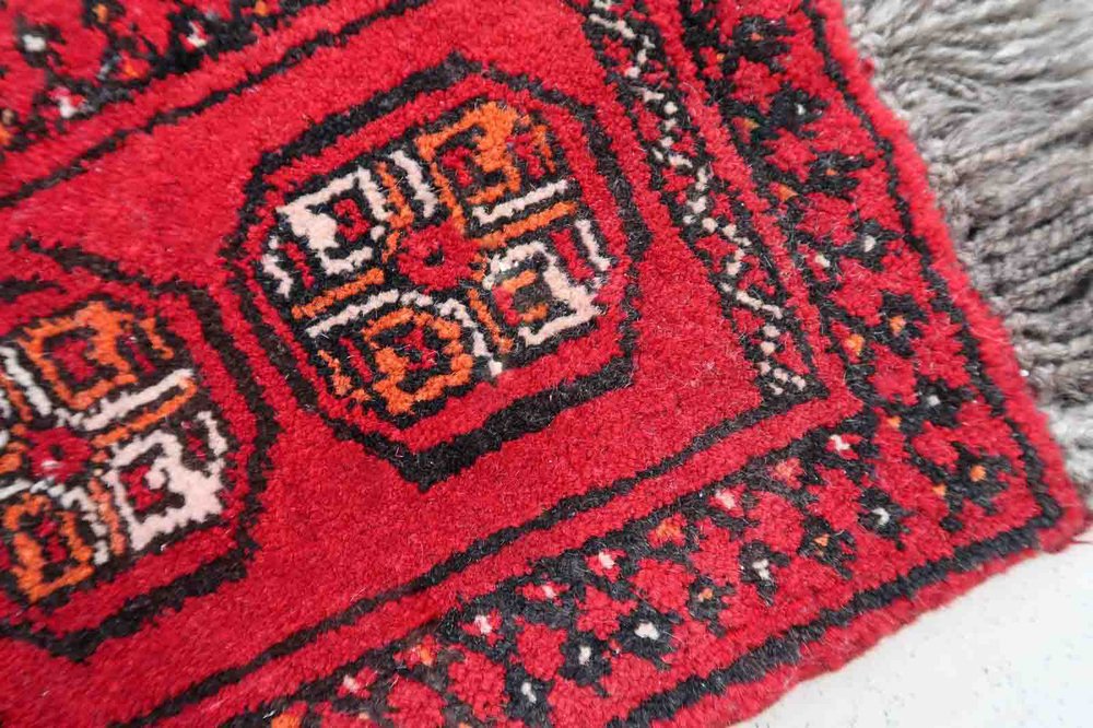 Vintage Afghan Handmade Ersari Runner Mat, 1970s for sale at Pamono