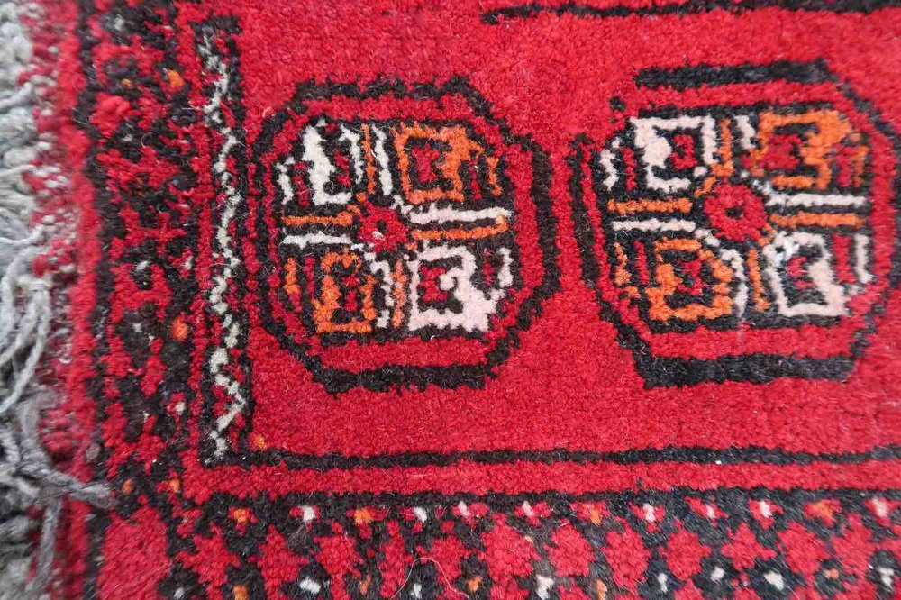 Vintage Afghan Handmade Ersari Runner Mat, 1970s for sale at Pamono