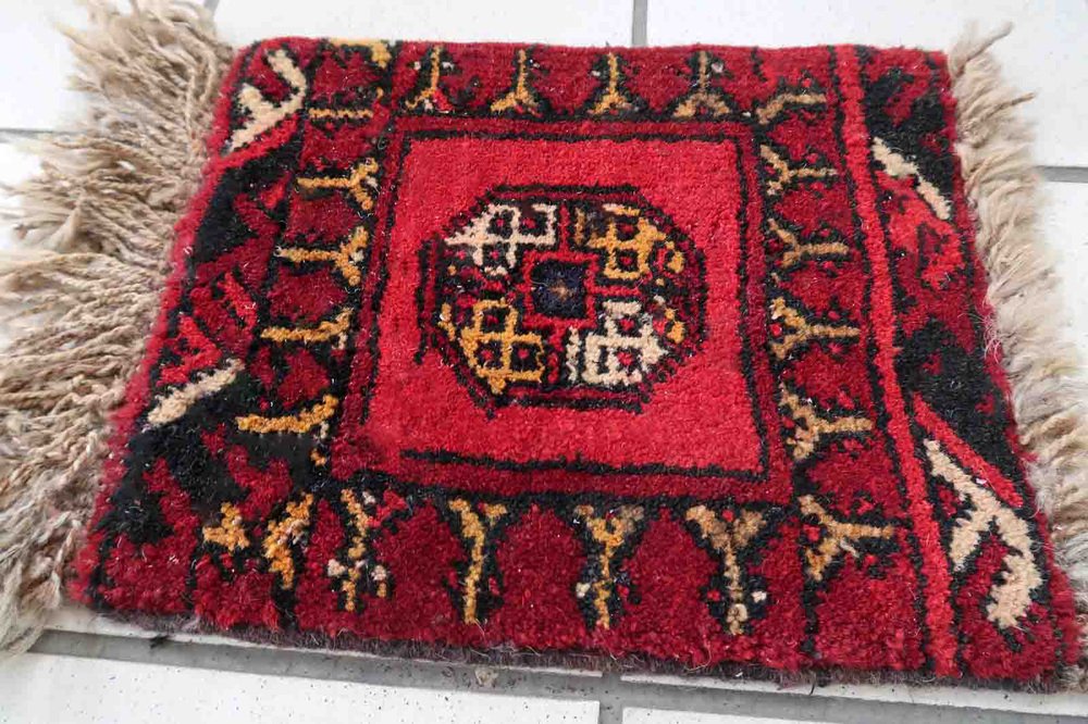 Vintage Afghan Handmade Ersari Mat, 1970s for sale at Pamono