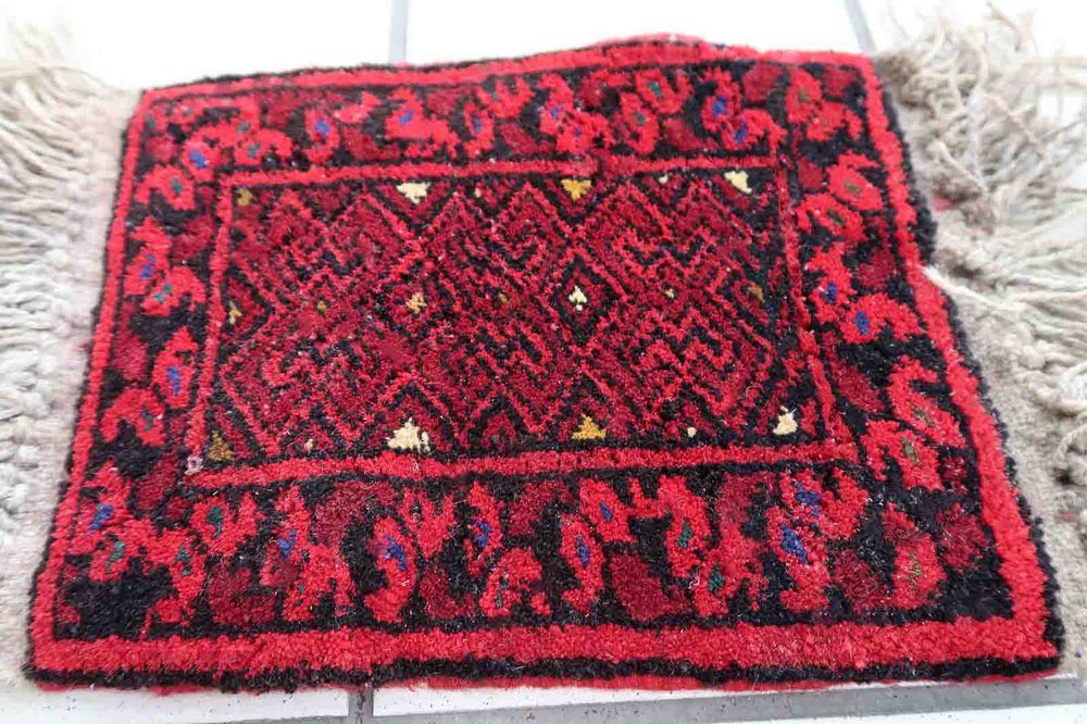 Vintage Afghan Handmade Ersari Mat, 1970s for sale at Pamono