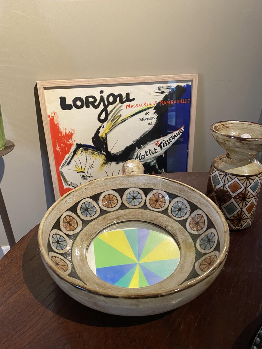 Spiegel aus Keramik von Mallarmey bei Pamono kaufen