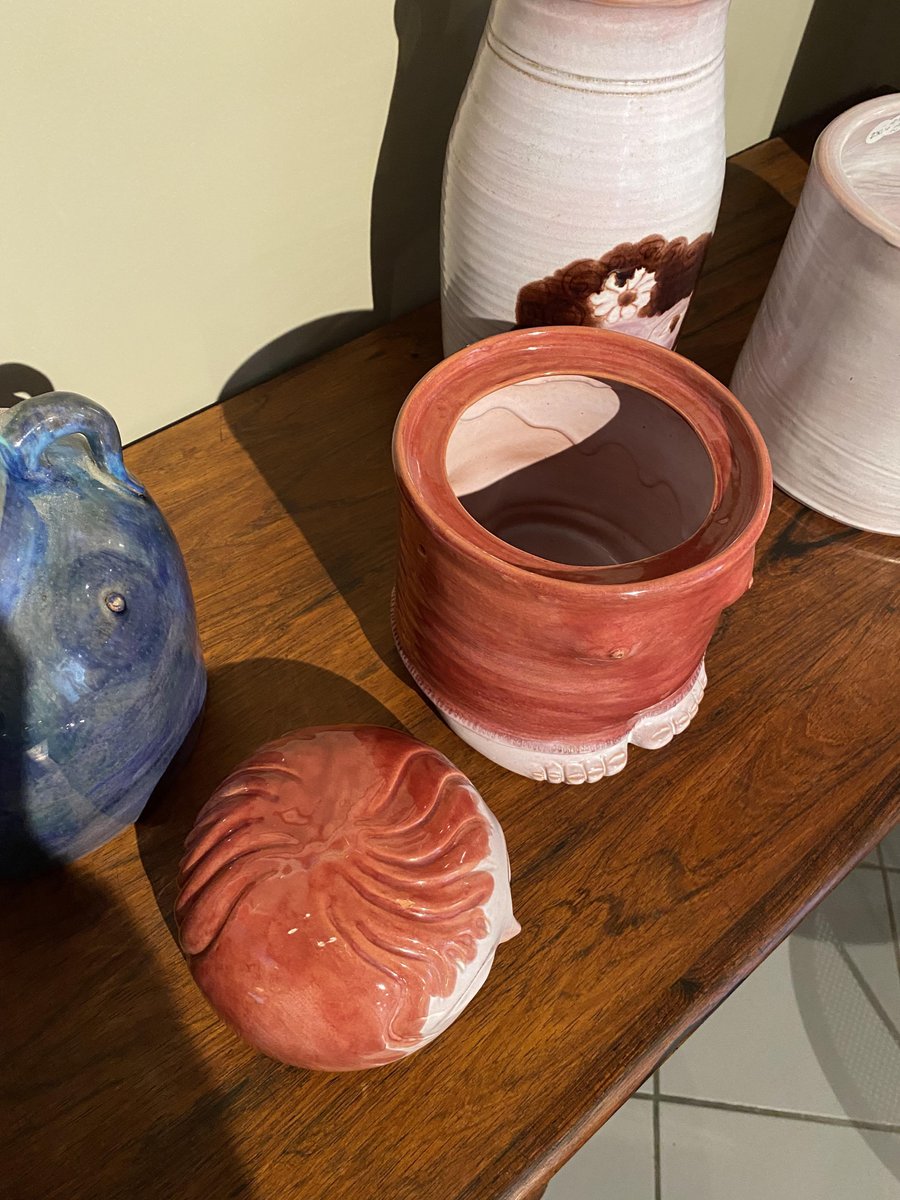 Red Ceramic Lady Pot for sale at Pamono