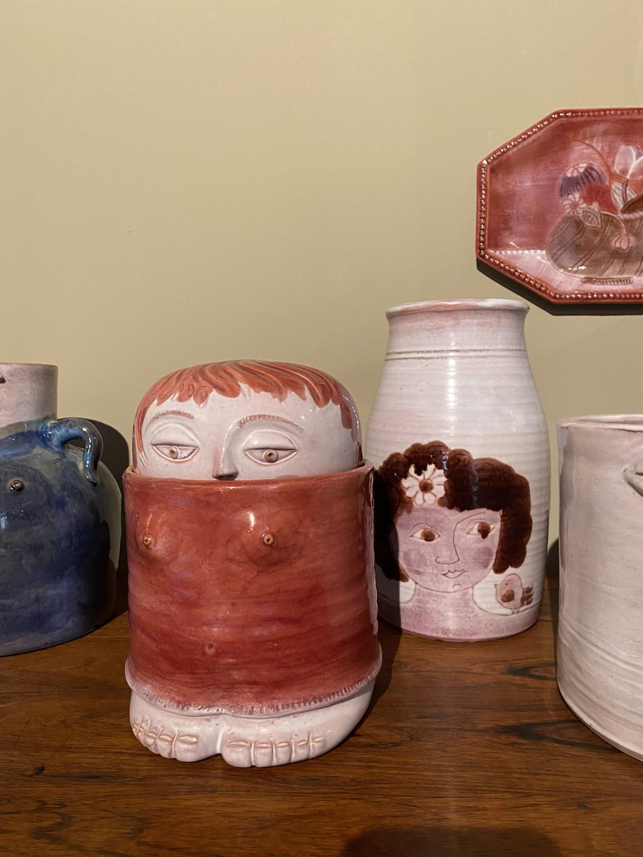 Red Ceramic Lady Pot for sale at Pamono