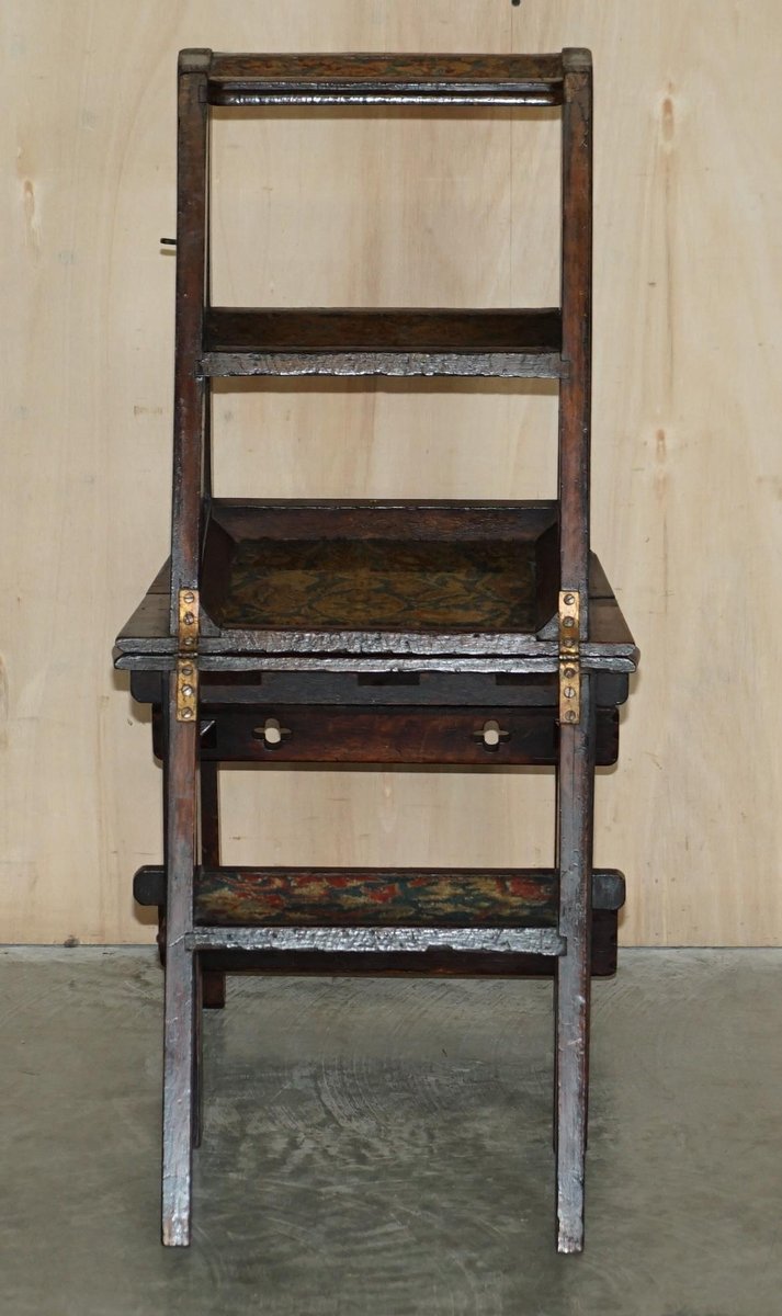 Antique Arts & Crafts Metamorphic Library Steps for sale at Pamono