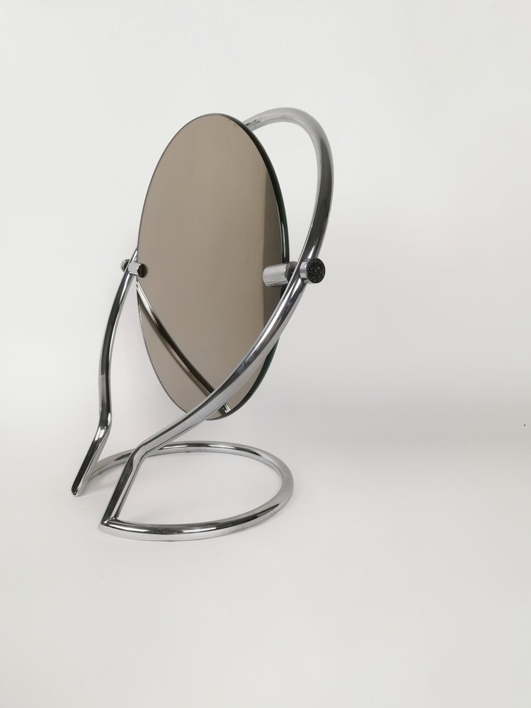 Double Sided Table Mirror in Chromed Metal by Giotto Stoppino, Italy ...