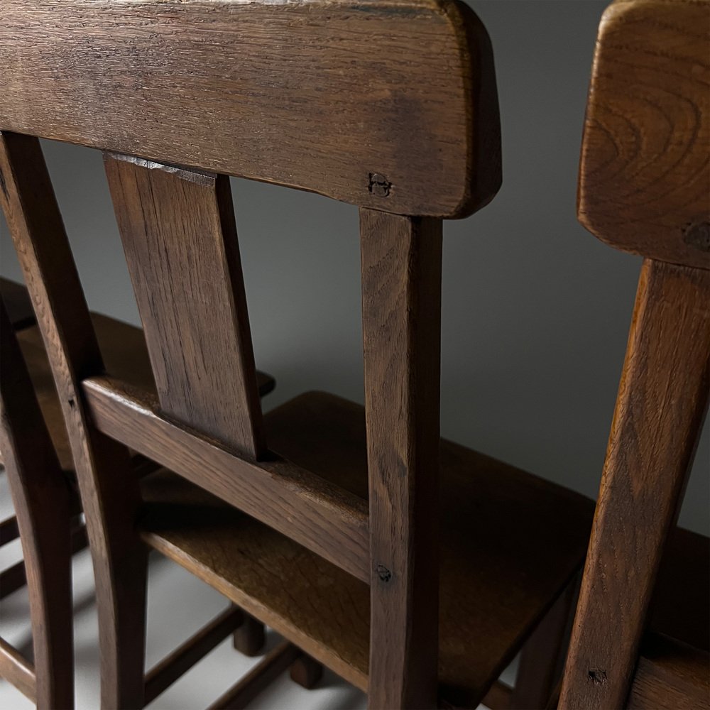 Antike Esszimmerstühle aus Eiche, 1890er, 4er Set bei Pamono kaufen