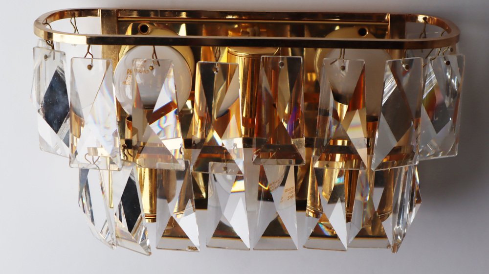 Austrian Lead Crystal Wall Sconce for sale at Pamono