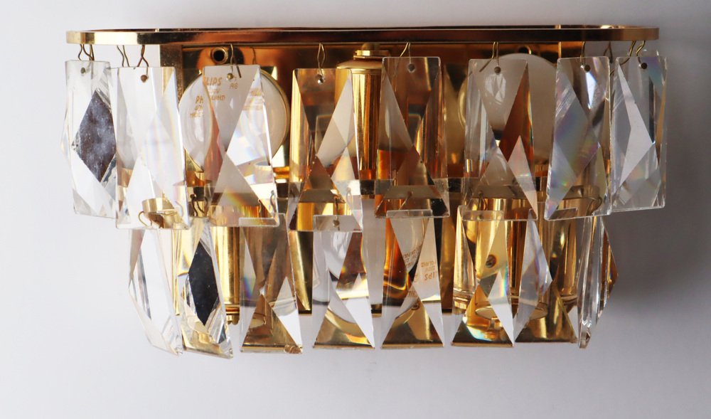 Austrian Lead Crystal Wall Sconce for sale at Pamono