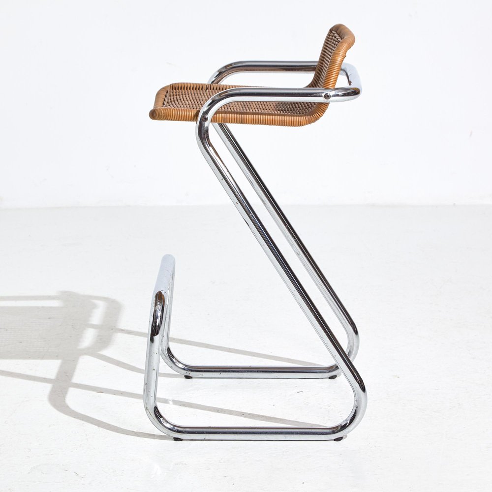 Tubular Bar Stool, 1970s for sale at Pamono