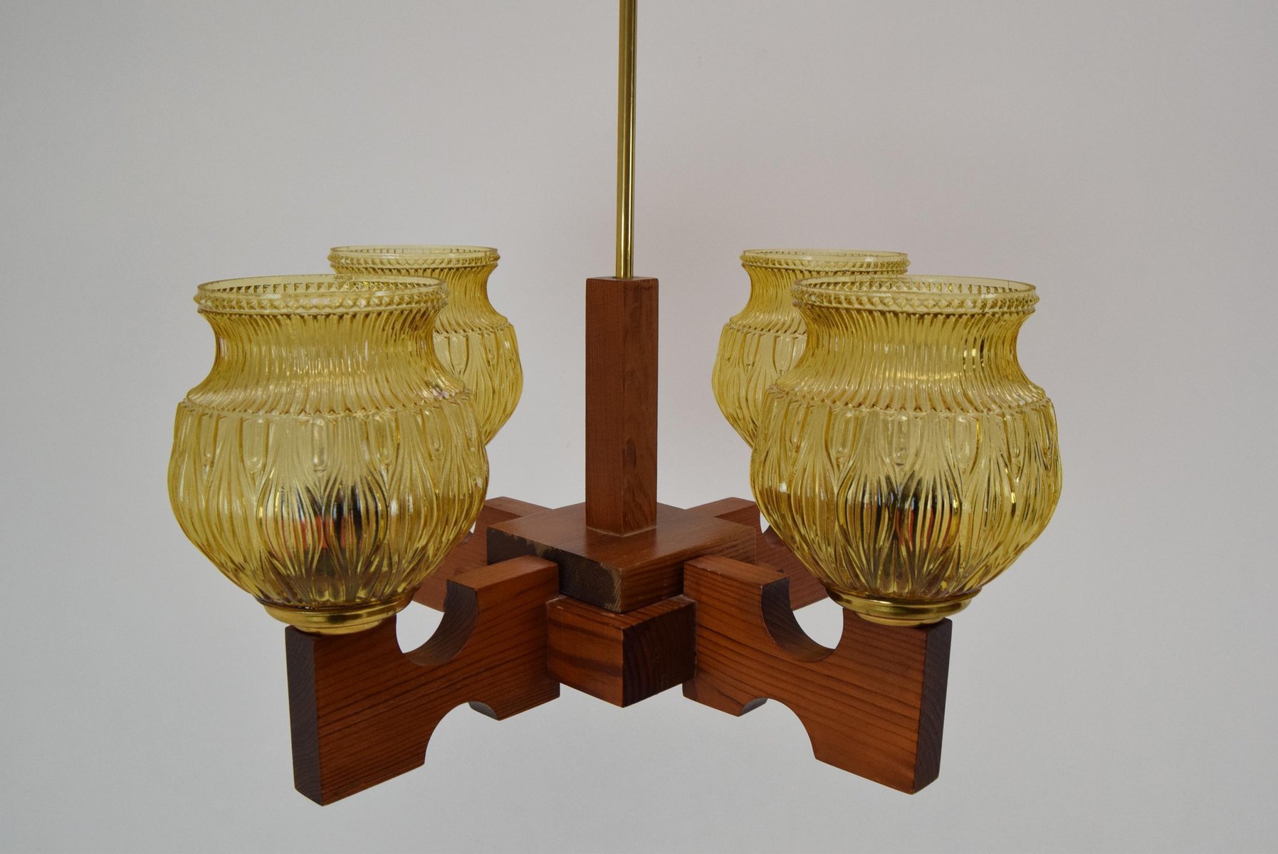 Wood Ceiling Light, 1980s for sale at Pamono