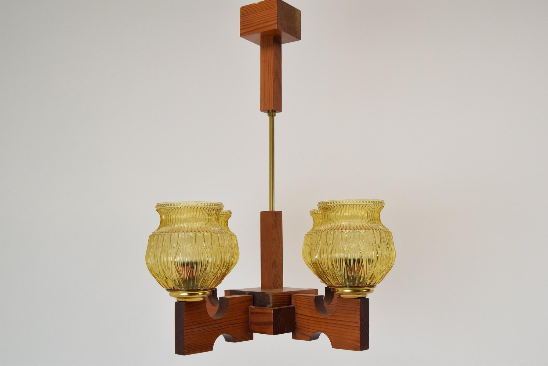 Wood Ceiling Light, 1980s for sale at Pamono