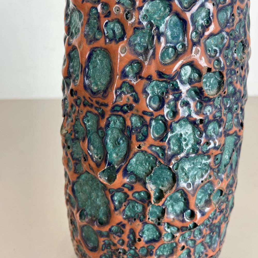 Crusty Fat Lava Multi-Color Vase from Scheurich, Germany, 1970s for ...