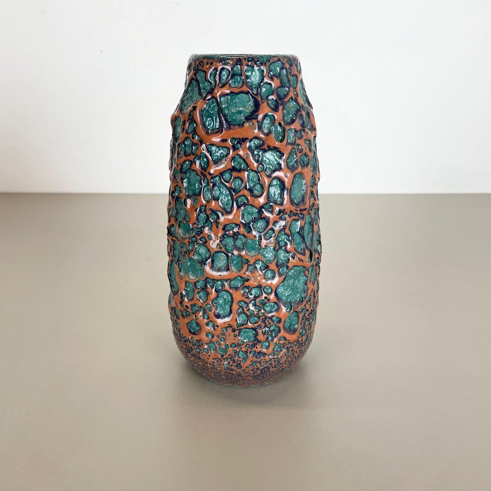 Crusty Fat Lava Multi-Color Vase from Scheurich, Germany, 1970s for ...