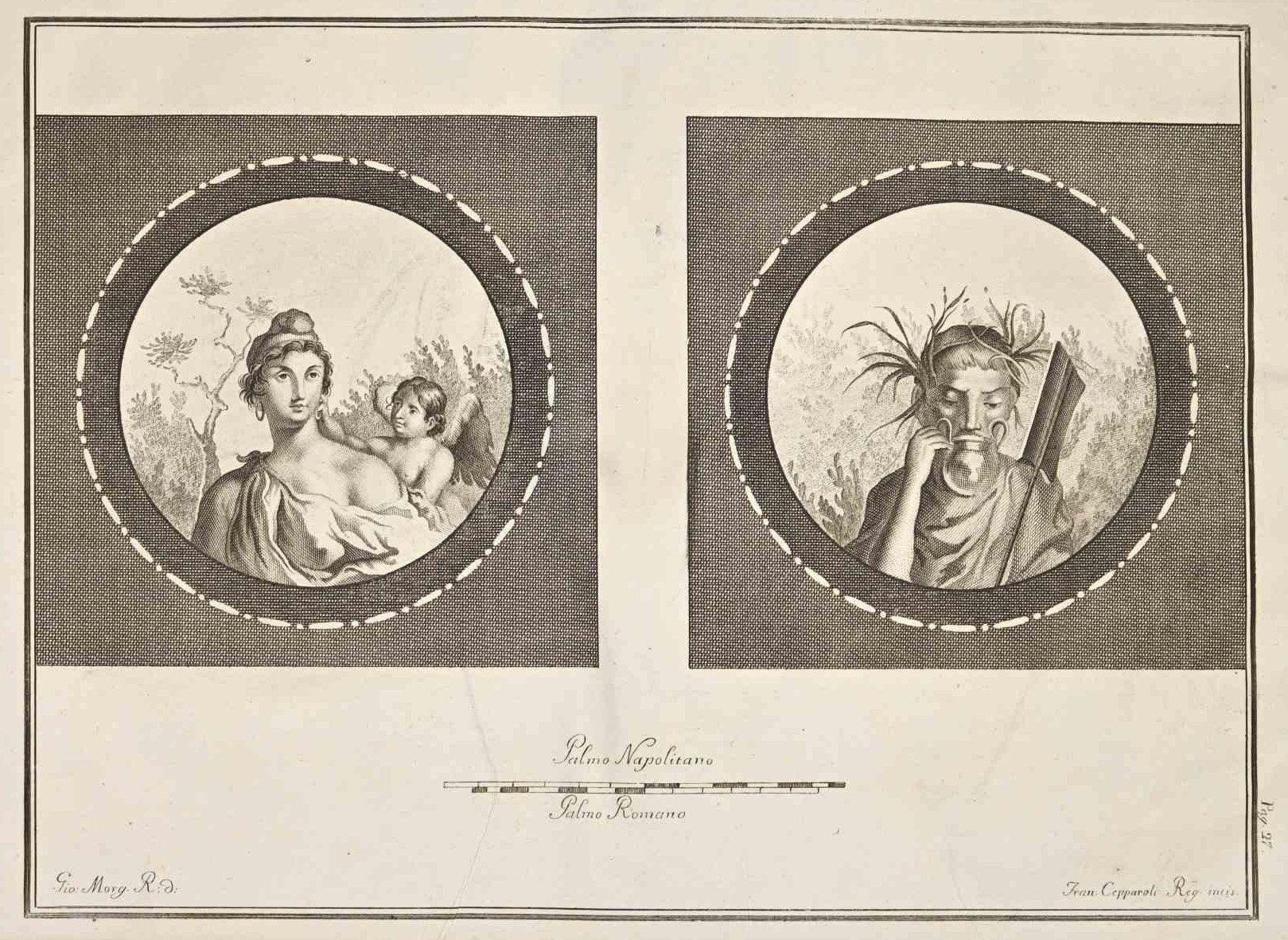 Francesco Cepparoli, Ancient Roman Fresco Herculaneum, Etching, 18th ...