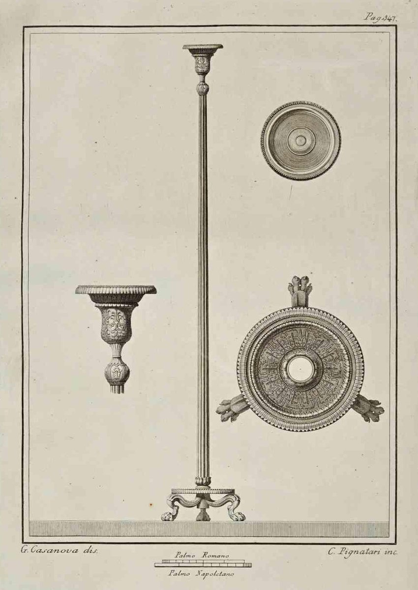 Giacomo Casanova, Ancient Roman Fresco Herculaneum, Original Etching ...