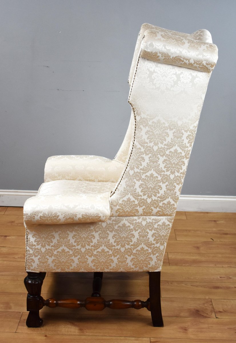 19th Century Carolean Style Wing Back Armchair for sale at Pamono