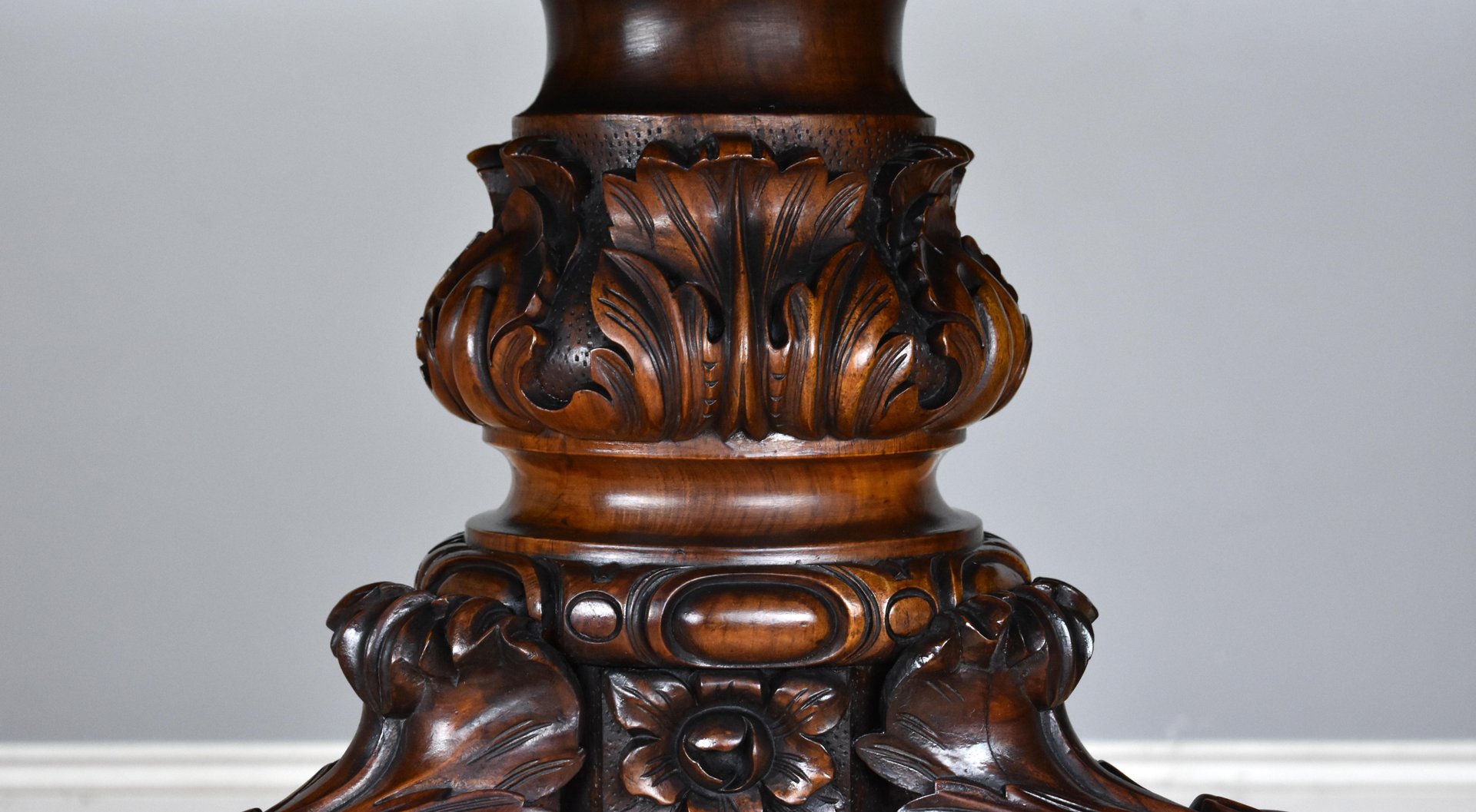 19th Century Victorian English Burr Walnut & Marquetry Circular ...