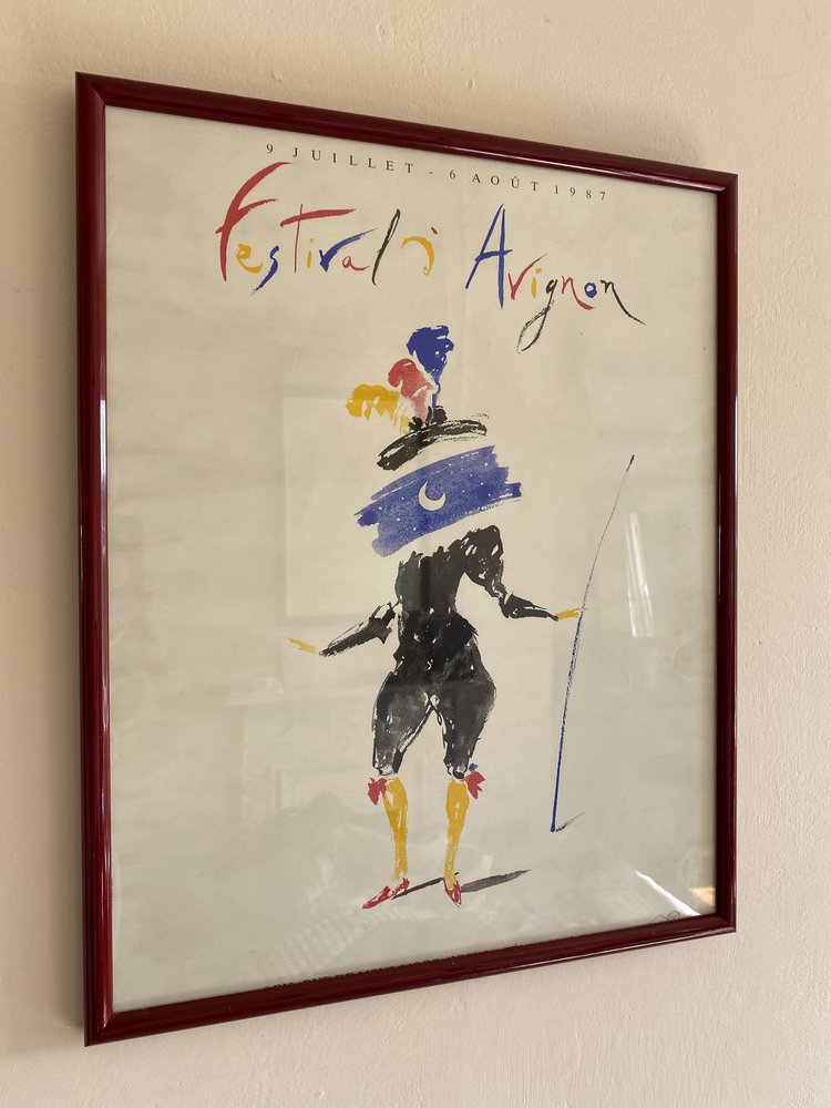 Festival of Avignon Poster mit Aquarell von Yannis Kokkos, Frankreich, 1987 bei Pamono kaufen