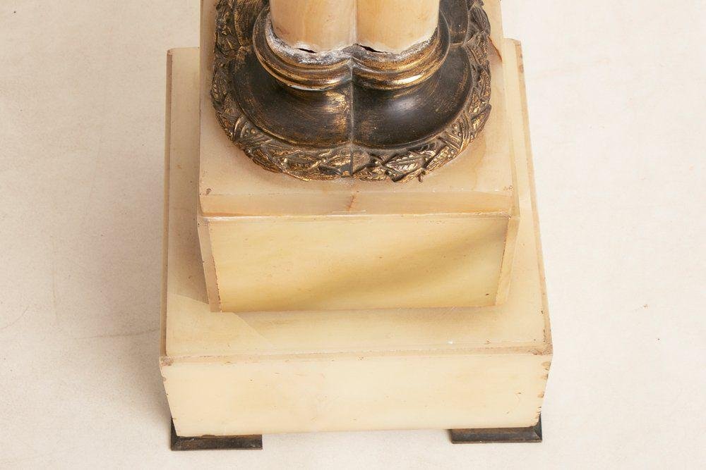 Late 19th Century French Renaissance Onyx Plinth with Gilt Bronze ...