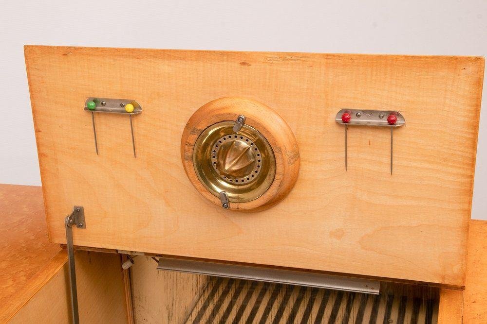 Meuble Cocktail Art Déco en Érable Moucheté de British Emanuel ...