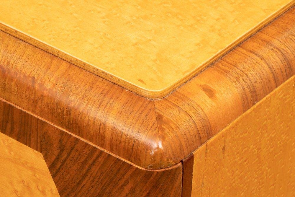 Meuble Cocktail Art Déco en Érable Moucheté de British Emanuel ...