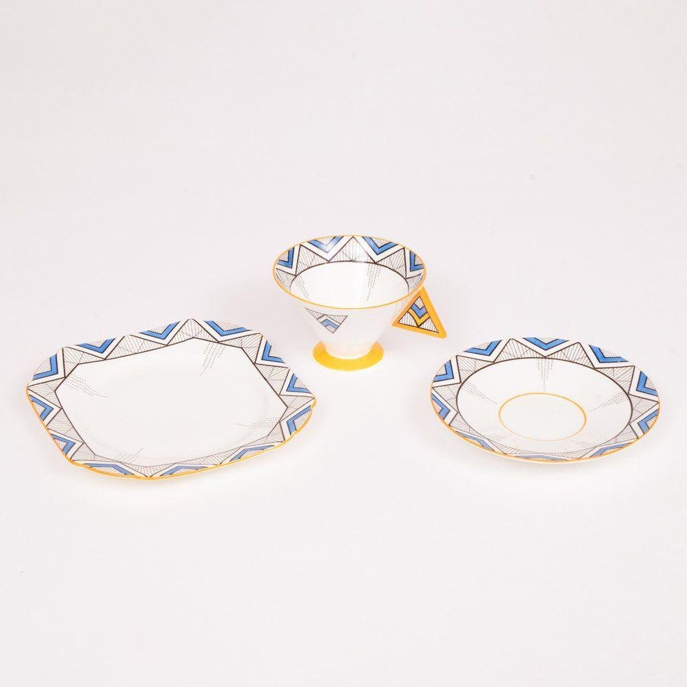 Art Deco Shelley Trio Tea Set by Eric Slater, 1930s, Set of 3 for sale ...