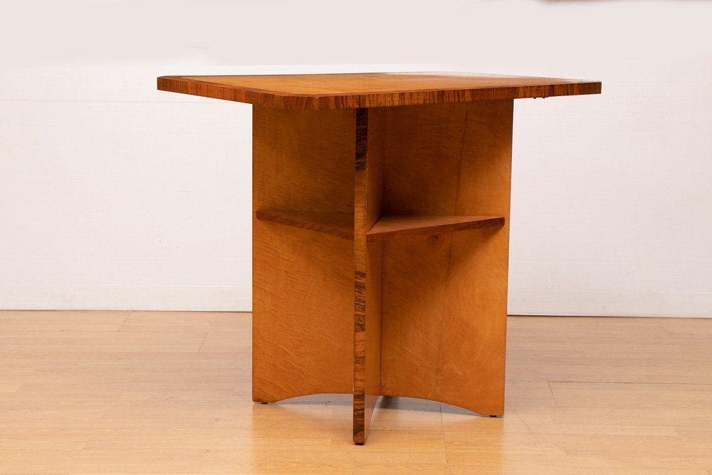 British Art Deco Side Table in Satin Birch, 1930 for sale at Pamono