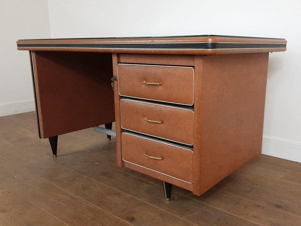 Mid-Century Italian Parchment Desk, 1970 for sale at Pamono