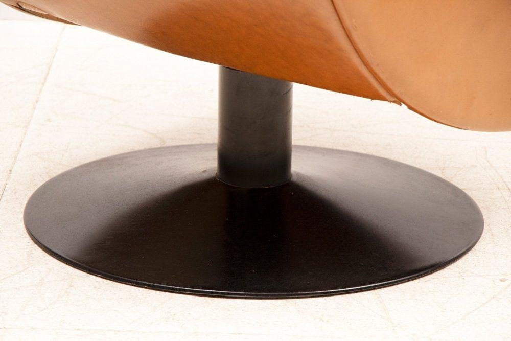 Italian Swivel Chair with Glass Panel Sides, 1970 for sale at Pamono