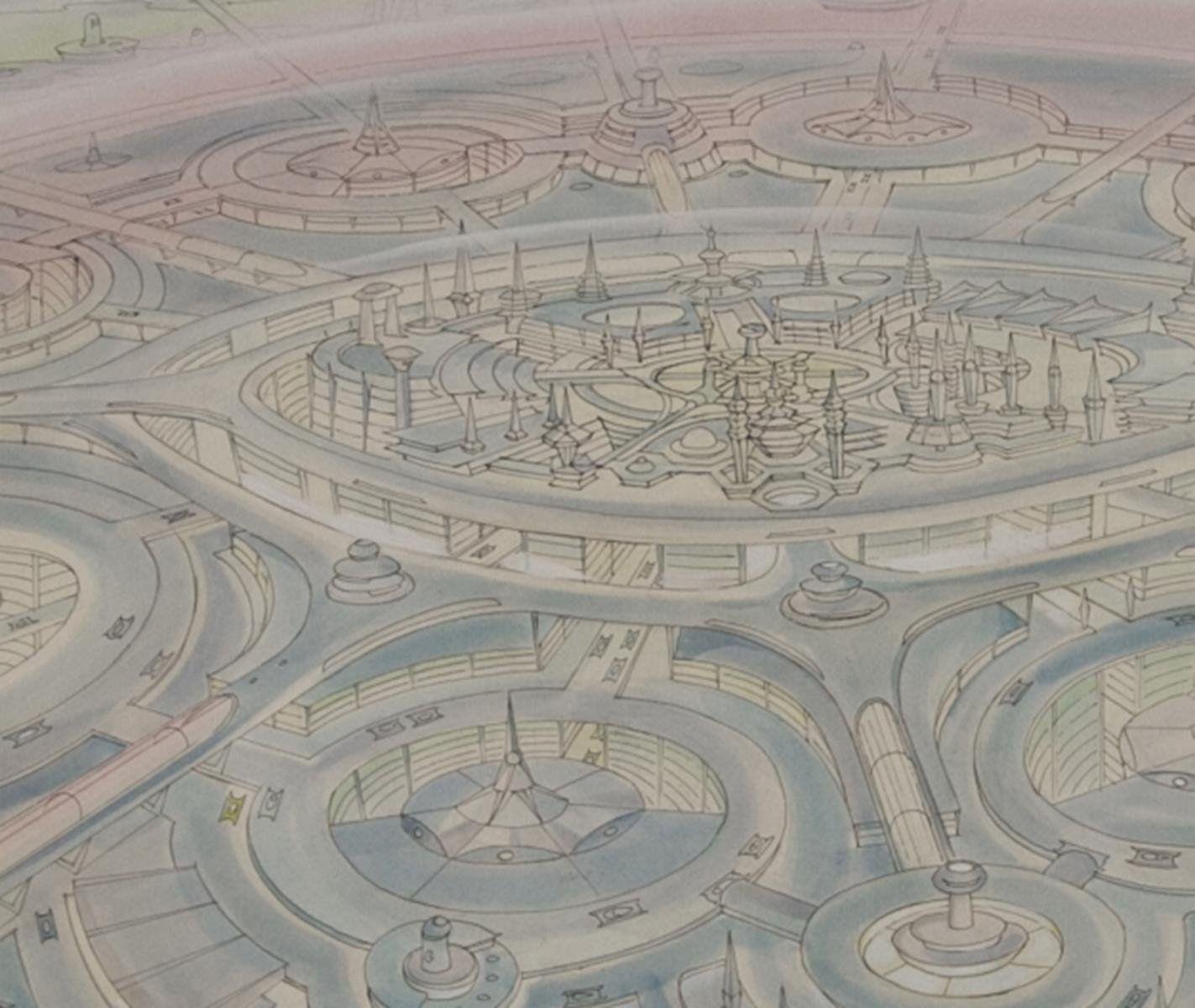 Michael Stringer, Set Design for Superman 1, 1976, Watercolour, Framed ...