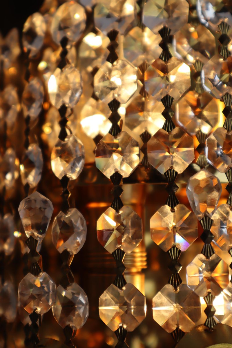 Crystal Wall Lights Waterfall Lead Crystal Prism from Palwa, 1950s for ...