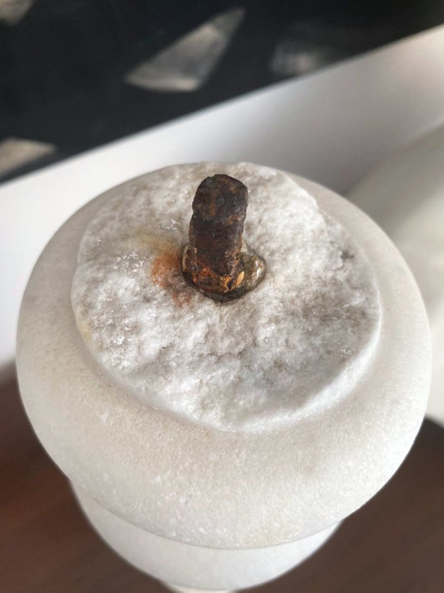 Antiker Blanc aus weißem Verona Stein, vor 900, 1800er, Marmor bei ...