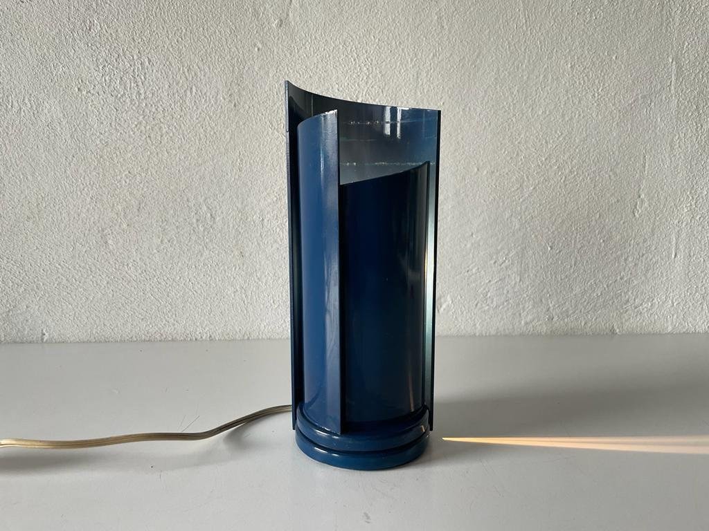 Mid-Century Italian Modern Dark Blue Swivel Table Lamp, Italy, 1960s ...